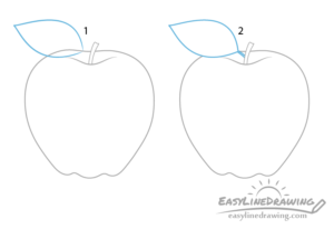 How to Draw an Apple Step by Step - EasyLineDrawing