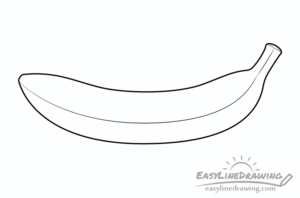 How to Draw a Banana Step by Step - EasyLineDrawing