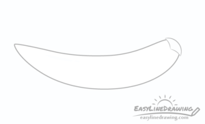 How to Draw a Hot Pepper Step by Step - EasyLineDrawing