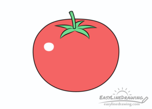 How to Draw a Tomato Step by Step - EasyLineDrawing