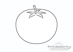How to Draw a Tomato Step by Step - EasyLineDrawing