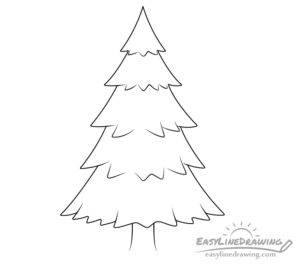 How to Draw a Pine Tree Step by Step - EasyLineDrawing