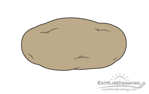 How to Draw a Potato Step by Step - EasyLineDrawing