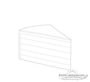 How to Draw a Cake Slice Step by Step - EasyLineDrawing