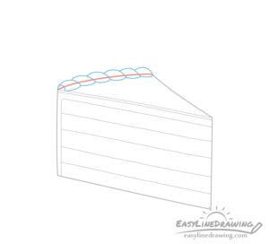 How to Draw a Cake Slice Step by Step - EasyLineDrawing