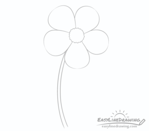How to Draw a Flower Step by Step - EasyLineDrawing