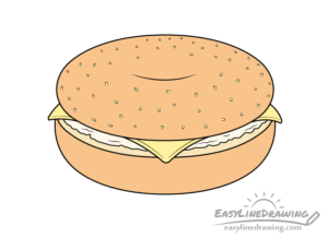 How to Draw a Bagel Step by Step - EasyLineDrawing