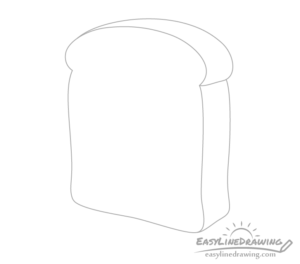 How to Draw a Slice of Bread or Toast Step by Step - EasyLineDrawing