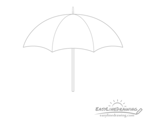 How to Draw an Umbrella Step by Step - EasyLineDrawing