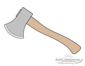 How to Draw an Axe Step by Step - EasyLineDrawing
