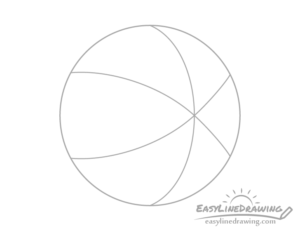 How to Draw a Beach Ball Step by Step - EasyLineDrawing