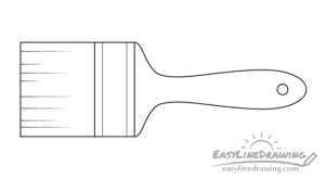 How to Draw a Paint Brush Step by Step - EasyLineDrawing