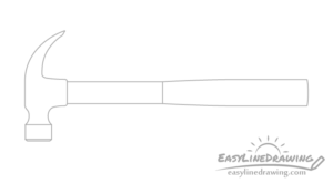 How to Draw a Hammer Step by Step - EasyLineDrawing