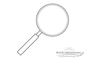 How to Draw a Magnifying Glass Step by Step - EasyLineDrawing