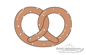 How to Draw a Pretzel Step by Step - EasyLineDrawing
