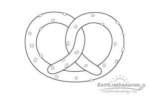 How to Draw a Pretzel Step by Step - EasyLineDrawing