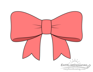 How to Draw a Ribbon Step by Step - EasyLineDrawing