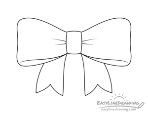 How to Draw a Ribbon Step by Step - EasyLineDrawing