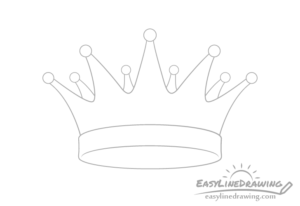 How to Draw a Crown Step by Step - EasyLineDrawing