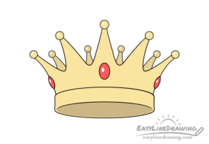 How to Draw a Crown Step by Step - EasyLineDrawing