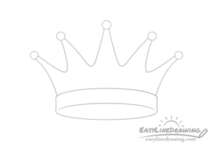 How to Draw a Crown Step by Step - EasyLineDrawing