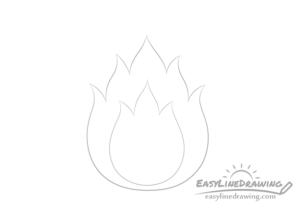 How to Draw Fire Step by Step - EasyLineDrawing