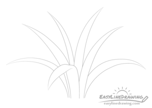 How to Draw Grass Step by Step - EasyLineDrawing