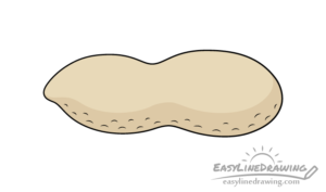 How to Draw a Peanut Step by Step - EasyLineDrawing