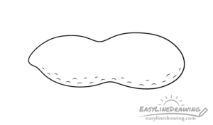 How to Draw a Peanut Step by Step - EasyLineDrawing