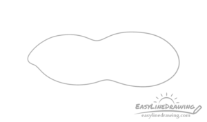 How to Draw a Peanut Step by Step - EasyLineDrawing