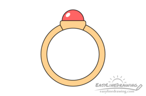 How to Draw a Ring Step by Step - EasyLineDrawing