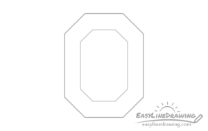 How to Draw a Ruby or a Gem Step by Step - EasyLineDrawing