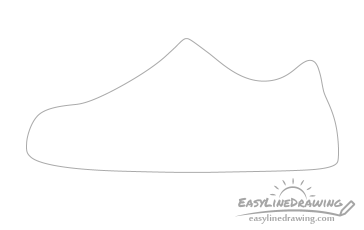 How To Draw A Shoe Step By Step EasyLineDrawing