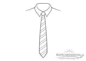 How to Draw a Tie Step by Step - EasyLineDrawing
