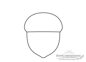 How to Draw an Acorn Step by Step - EasyLineDrawing