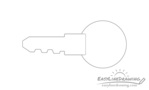 How to Draw a Key Step by Step - EasyLineDrawing