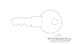 How to Draw a Key Step by Step - EasyLineDrawing