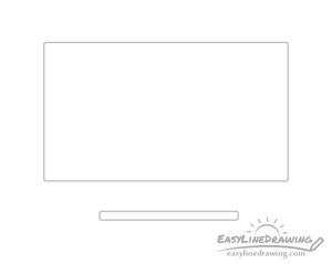 How to Draw a Monitor Step by Step - EasyLineDrawing