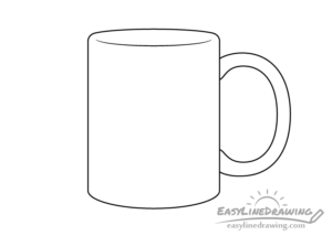 How to Draw a Mug Step by Step - EasyLineDrawing