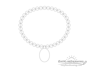 How to Draw a Necklace Step by Step - EasyLineDrawing