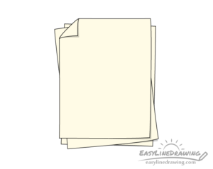 How to Draw Paper Step by Step - EasyLineDrawing