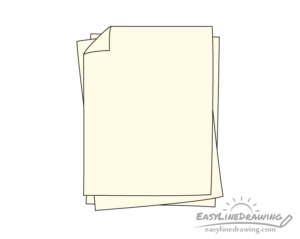 How to Draw Paper Step by Step - EasyLineDrawing