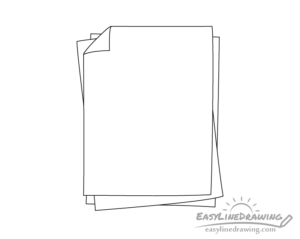 How to Draw Paper Step by Step - EasyLineDrawing
