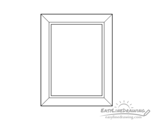 How to Draw a Picture Frame Step by Step - EasyLineDrawing
