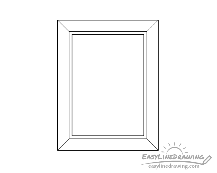 How To Draw A Picture Frame Step By Step EasyLineDrawing Meopari