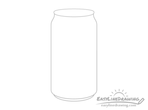 How to Draw a Can of Pop Step by Step - EasyLineDrawing