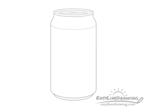 How to Draw a Can of Pop Step by Step - EasyLineDrawing