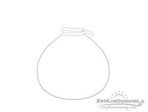 How to Draw a Sack of Money Step by Step - EasyLineDrawing