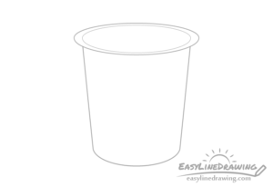How to Draw a Yogurt Step by Step - EasyLineDrawing