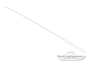 How to Draw a Fishing Pole Step by Step - EasyLineDrawing